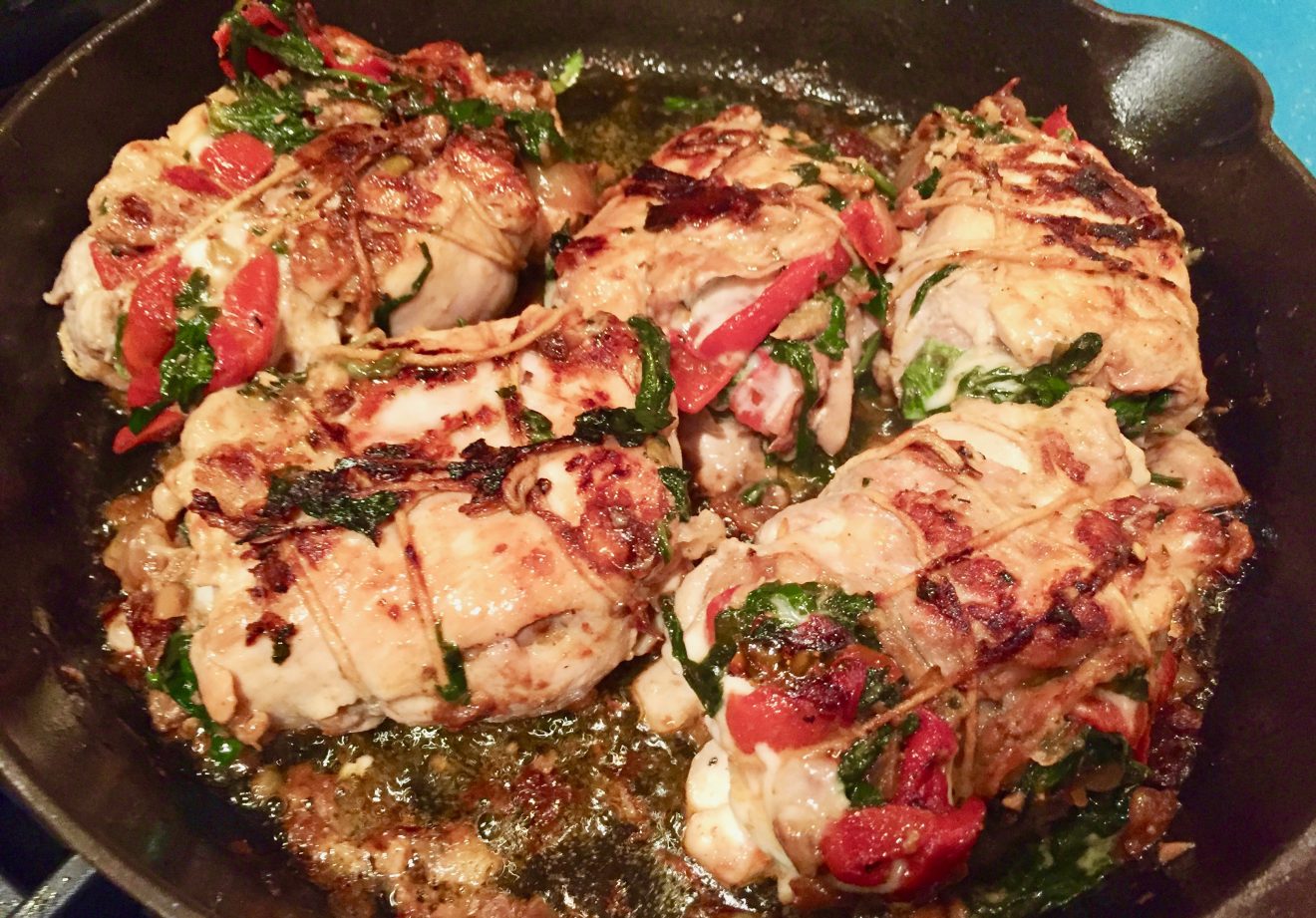 Chicken Roulade (Roll) in Mushroom & Thyme Cream Sauce with Dijon ...